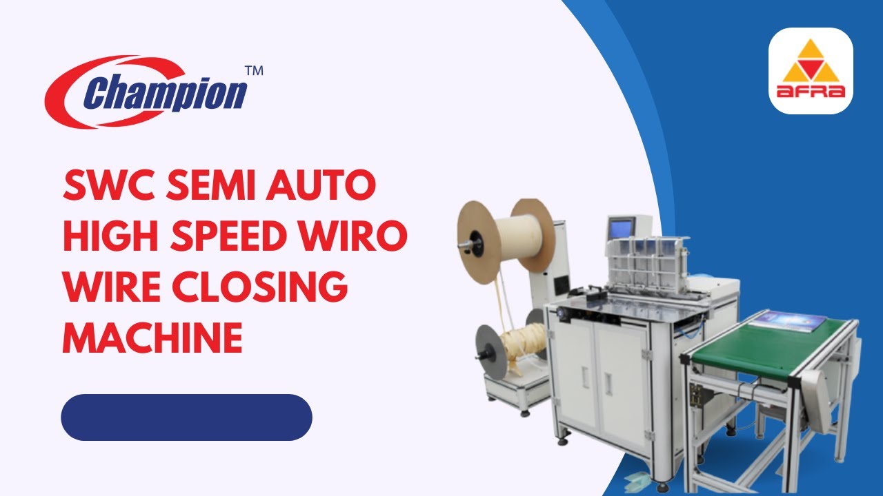 Champion SWC Semi-Auto High-Speed Wiro Wire Closing Machine - YouTube