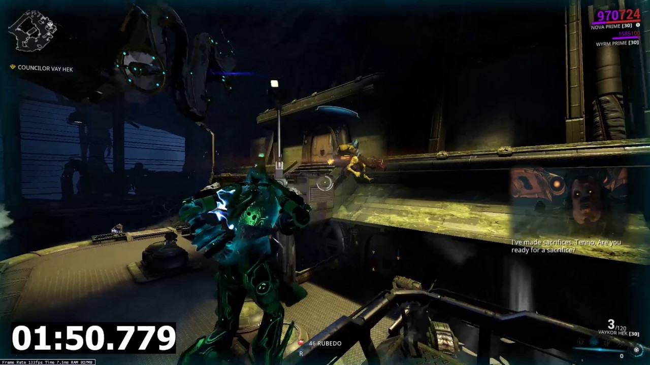 Warframe Speedrun - Vay Hek 3m41s - YouTube