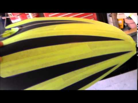 HOW TO PAINT YOUR MOTORCYCLE PART#8 LAYING OUT SCALLOP DESIGN - YouTube