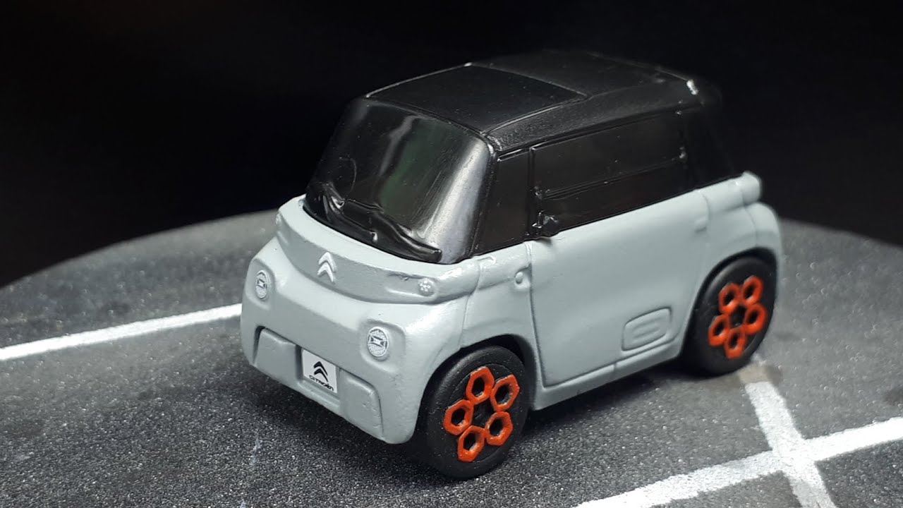 1/56 Citroen Ami by Matchbox w/3D printed wheels - YouTube