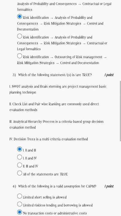 NPTEL PROJECT MANAGEMENT WEEK 2 ASSIGNMENT SOLUTIONS #nptel #project #management # ...