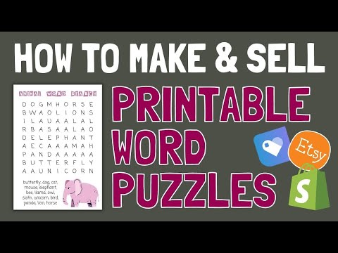 How to Make & Sell Printable Word Search Puzzles on Etsy (or Shopify ...