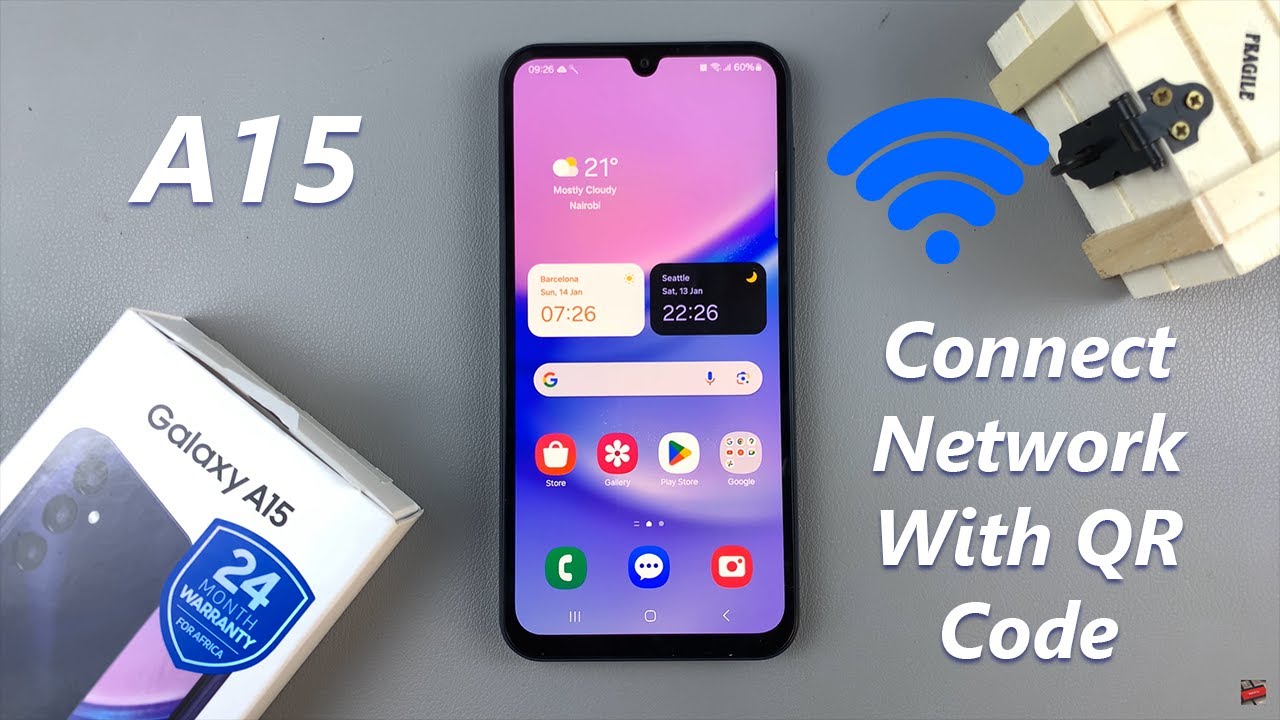 How To Connect To Wi Fi Network Via QR Code On Samsung Galaxy A15 - YouTube