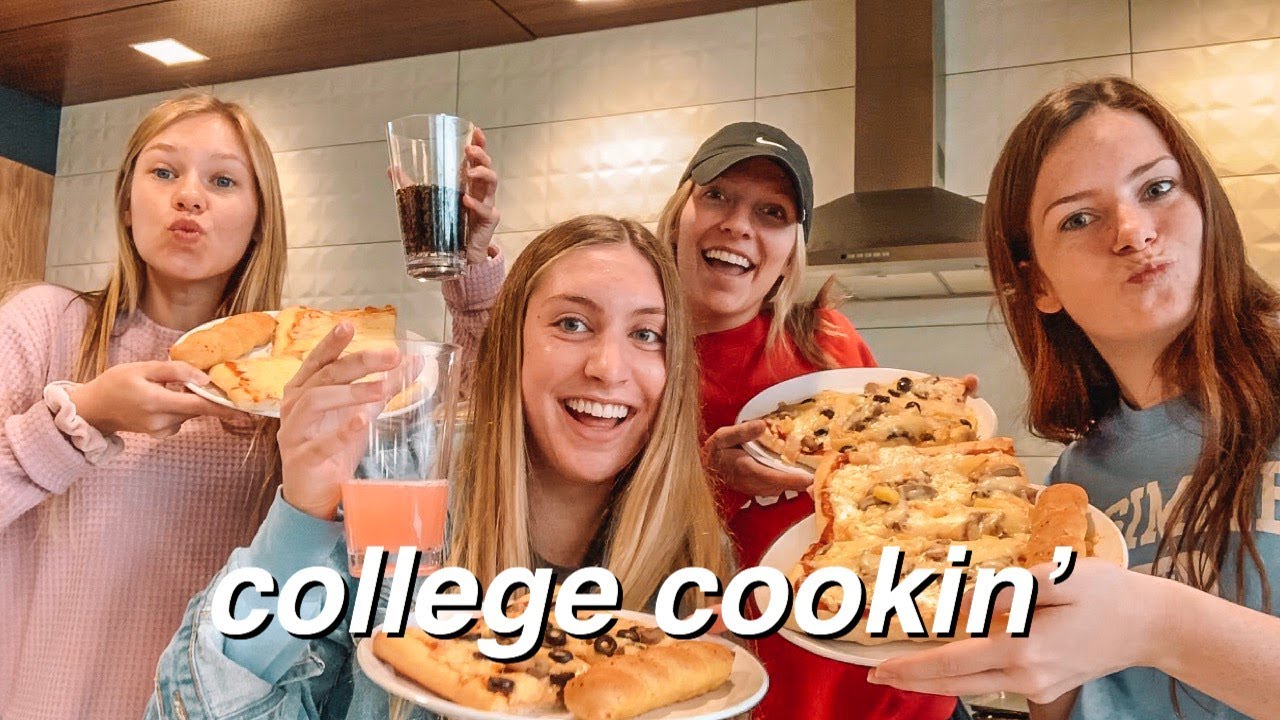 i cooked a FULL COURSE MEAL in my COLLEGE DORM ROOM.. - YouTube