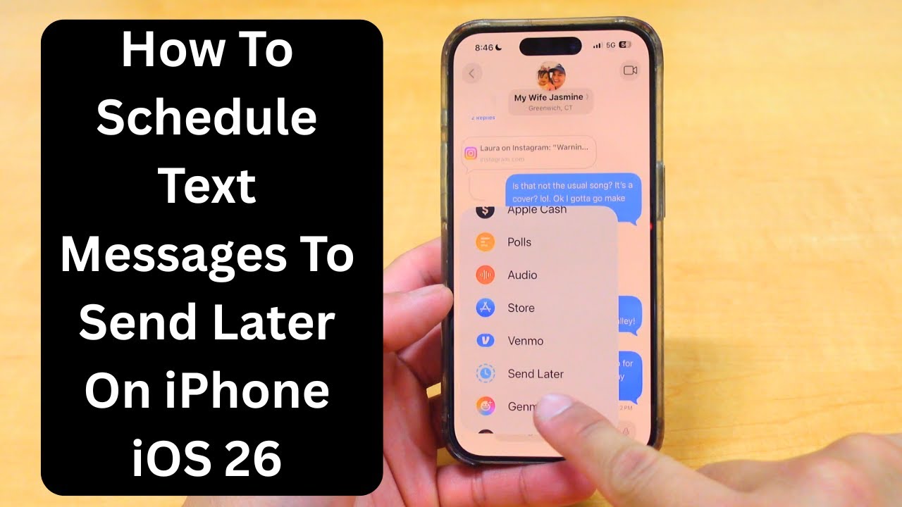 How To Schedule Text Messages To SEND LATER On iPhone iOS 26! - YouTube