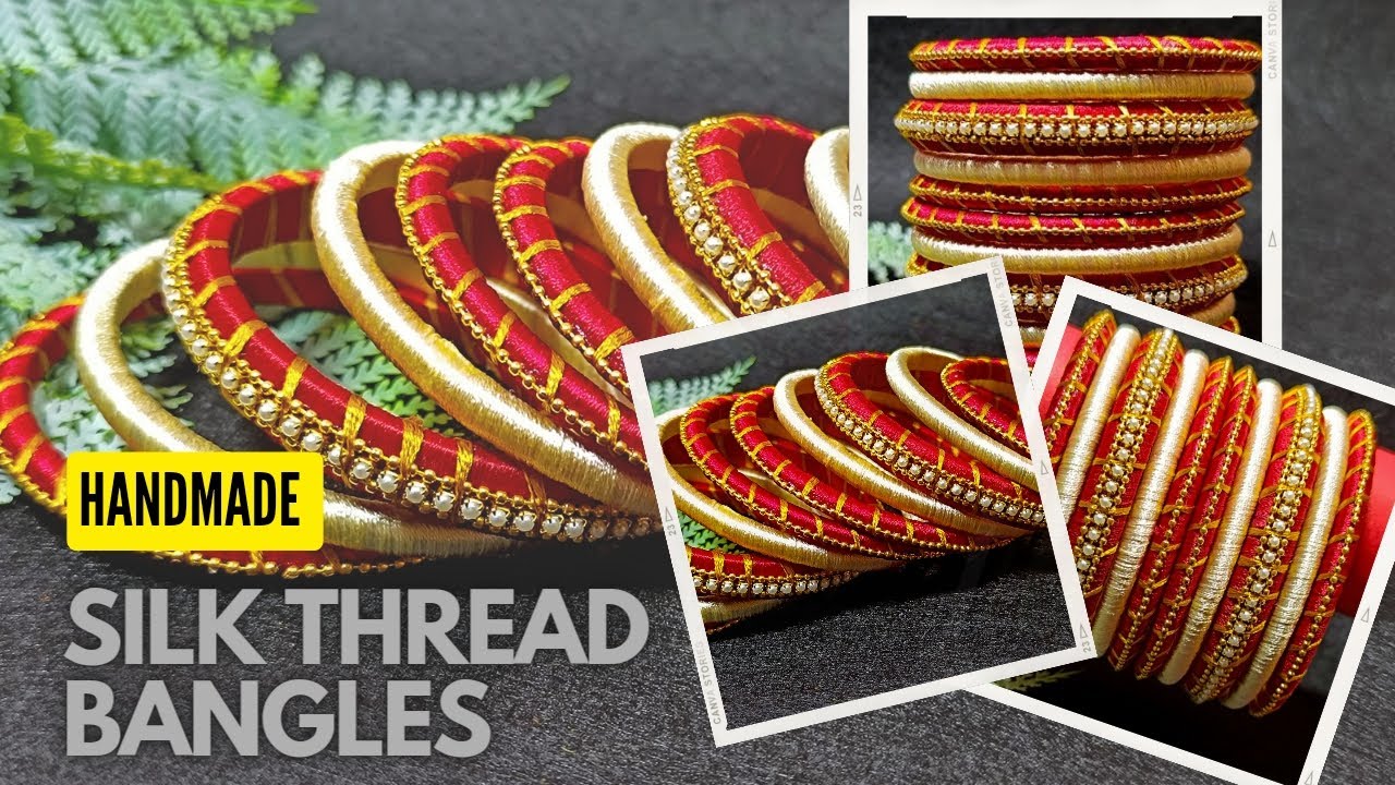 Handmade SILK THREAD BANGLES 🔥🔥 #diy #viral #fashion #shorts - YouTube