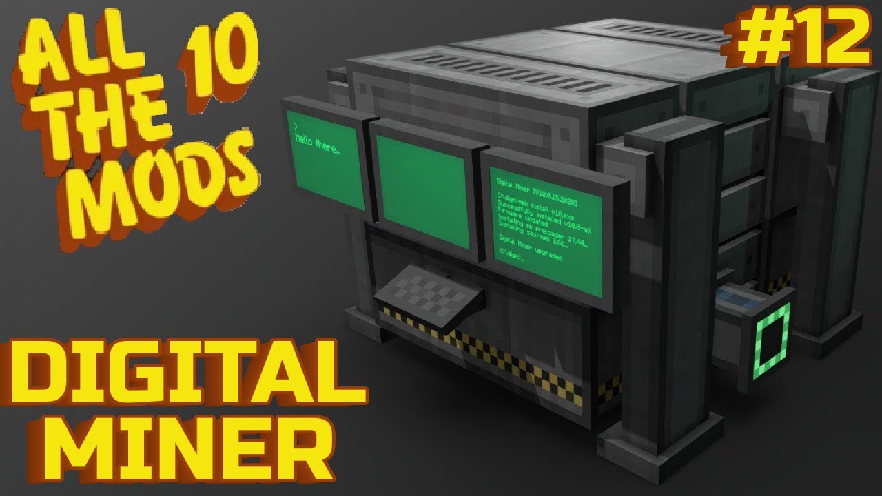 Mineradora automática! Finalmente Digital Miner no Minecraft ATM 10 ...