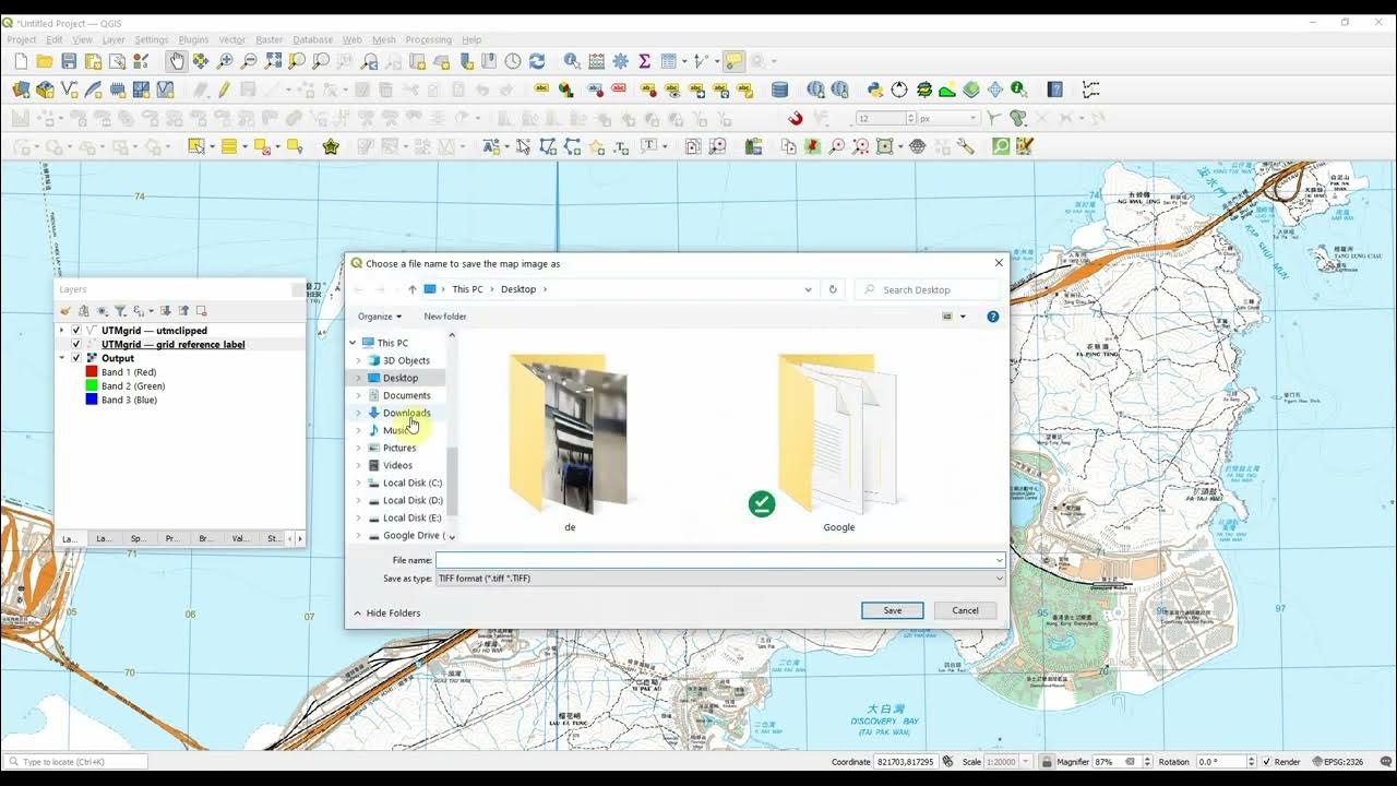 QGIS 簡介 16：Export GeoTiff（廣東話） - YouTube