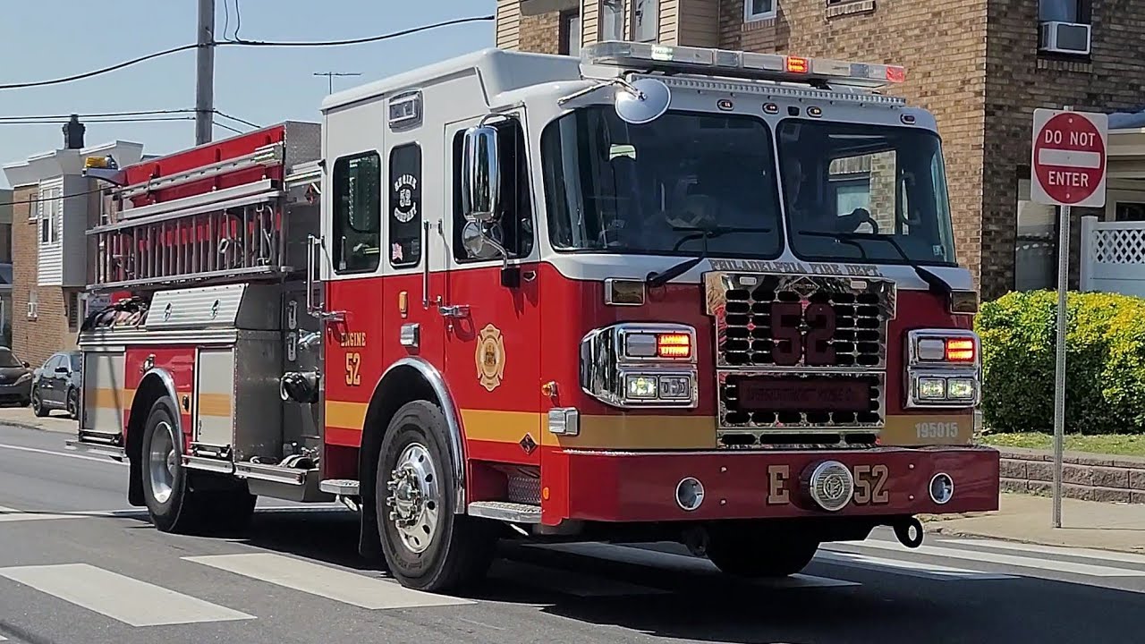 Philadelphia Fire Department Engine 52 Responding "Wissinoming Hose ...