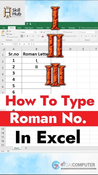 How To Type Roman numeral in excel #excel #exceltricks #exceltips #exceltutorial #shorts# ...