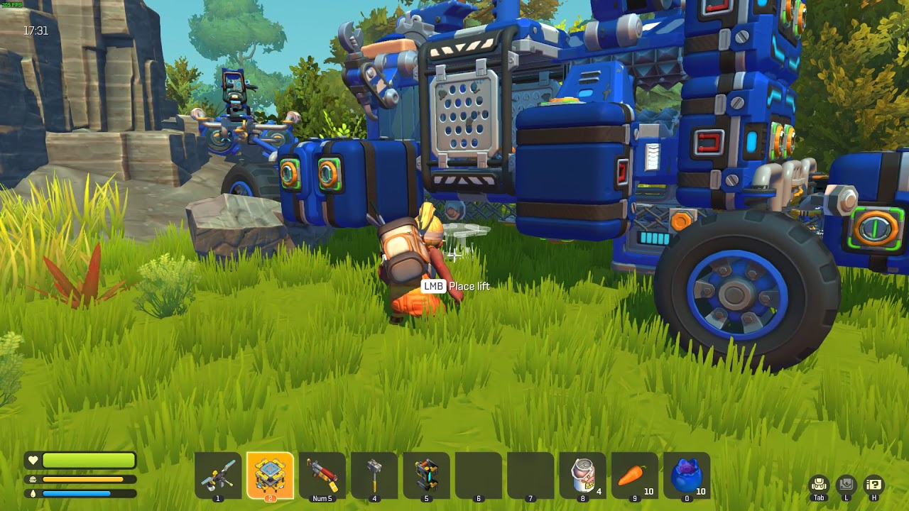 My mining car in scrap mechanic - YouTube