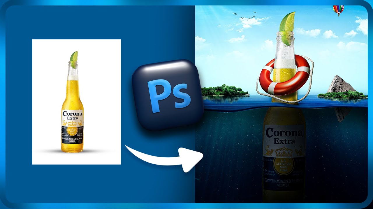 Product Manipulation | Corona Beer | Photoshop - YouTube