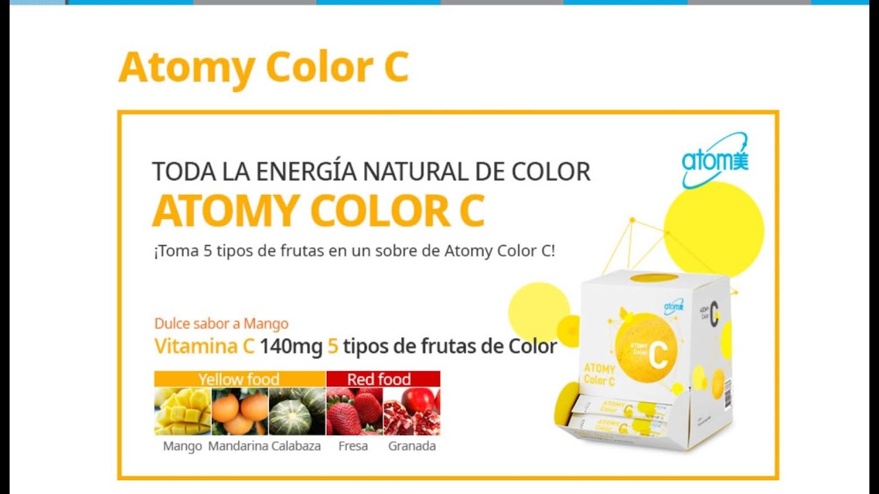 Atomy Color C | Vitamina C a base de verduras y frutas - YouTube