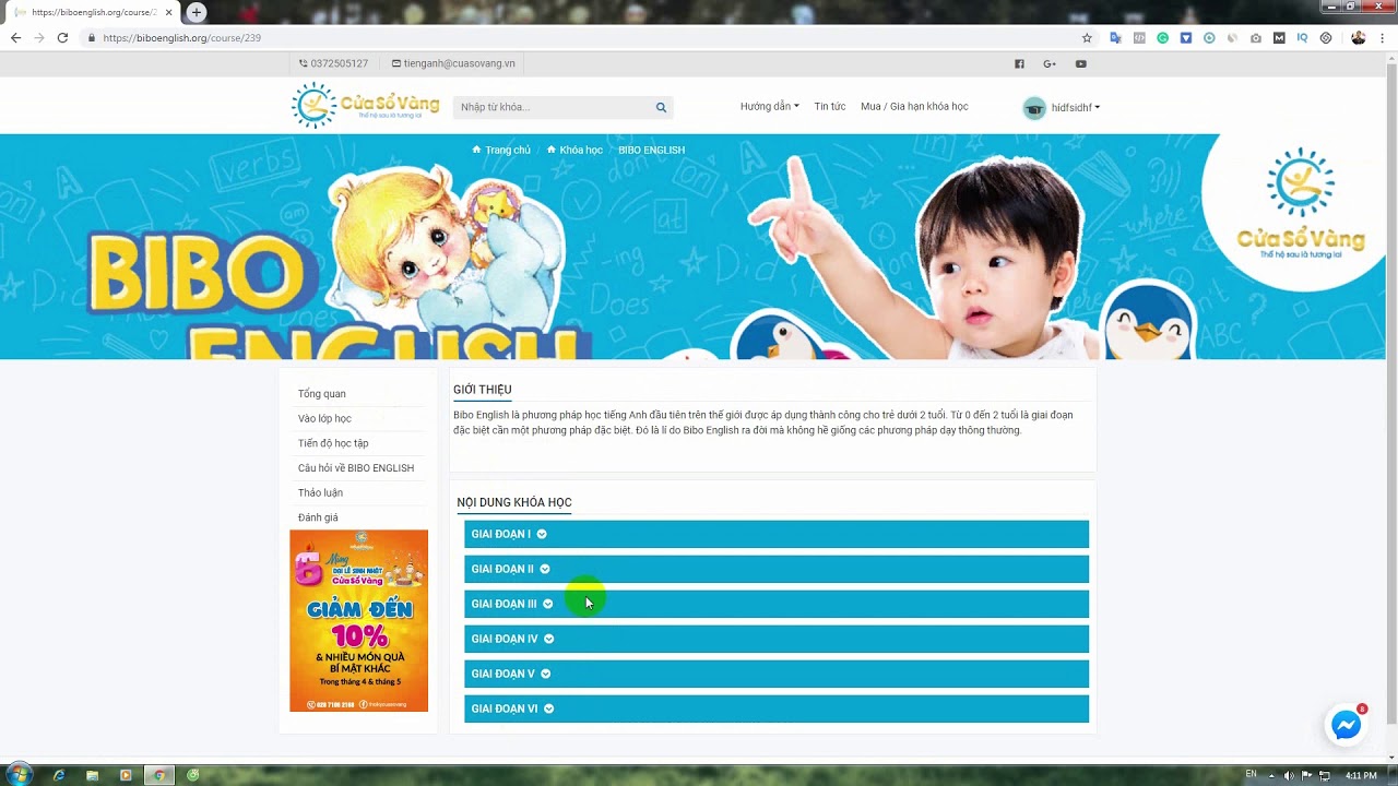 Hướng dẫn học Bibo English trên web - YouTube
