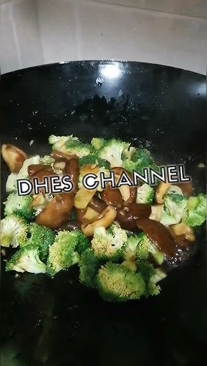 Stir Fried Broccoli with Mushroom in Oyster Sauce | Cooking Vlog | DHES CHANNEL - YouTube