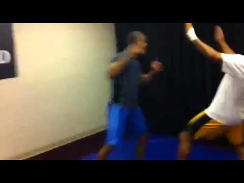 Yuri Villefort and Ouali San playing Muay Thai