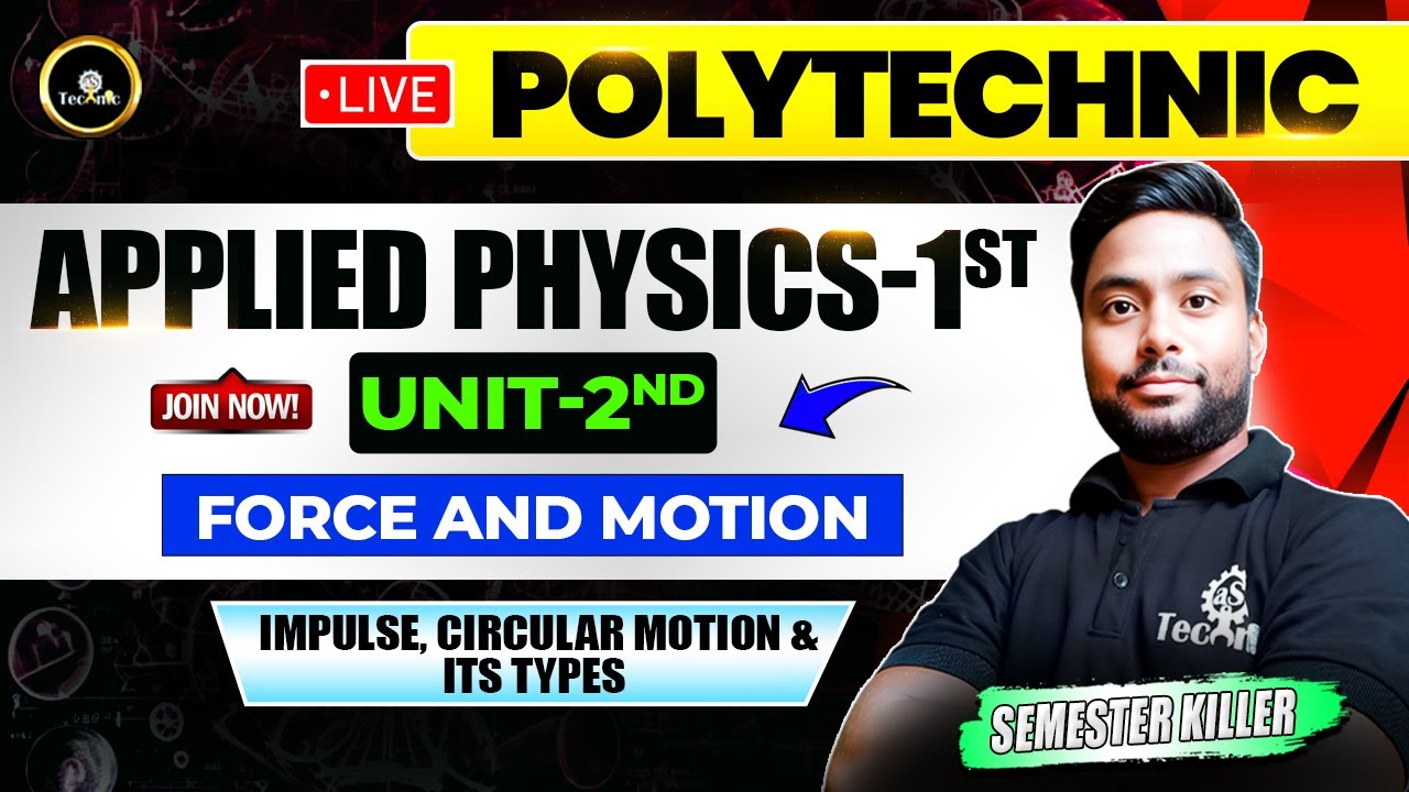 Lec-7 |📚 Applied Physics Live | Impulse, Circular motion & it's types ...