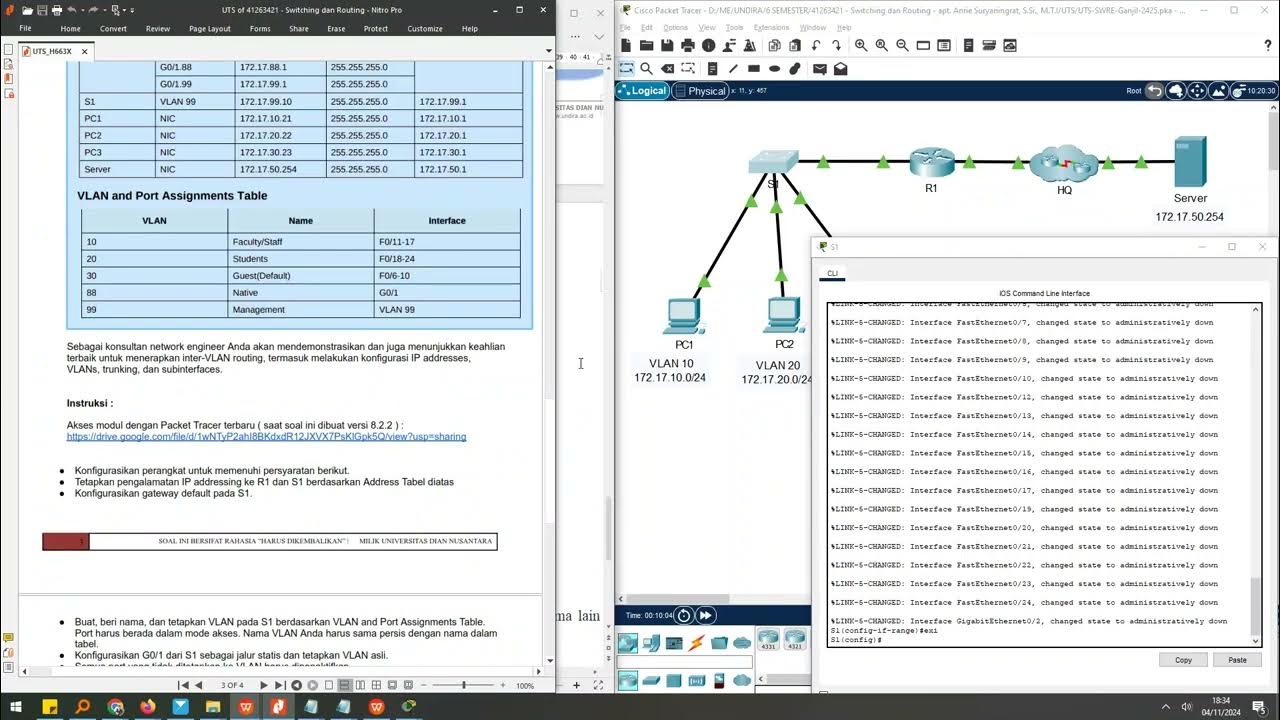UTS - Switching dan Routing - H663X - 2024 - YouTube