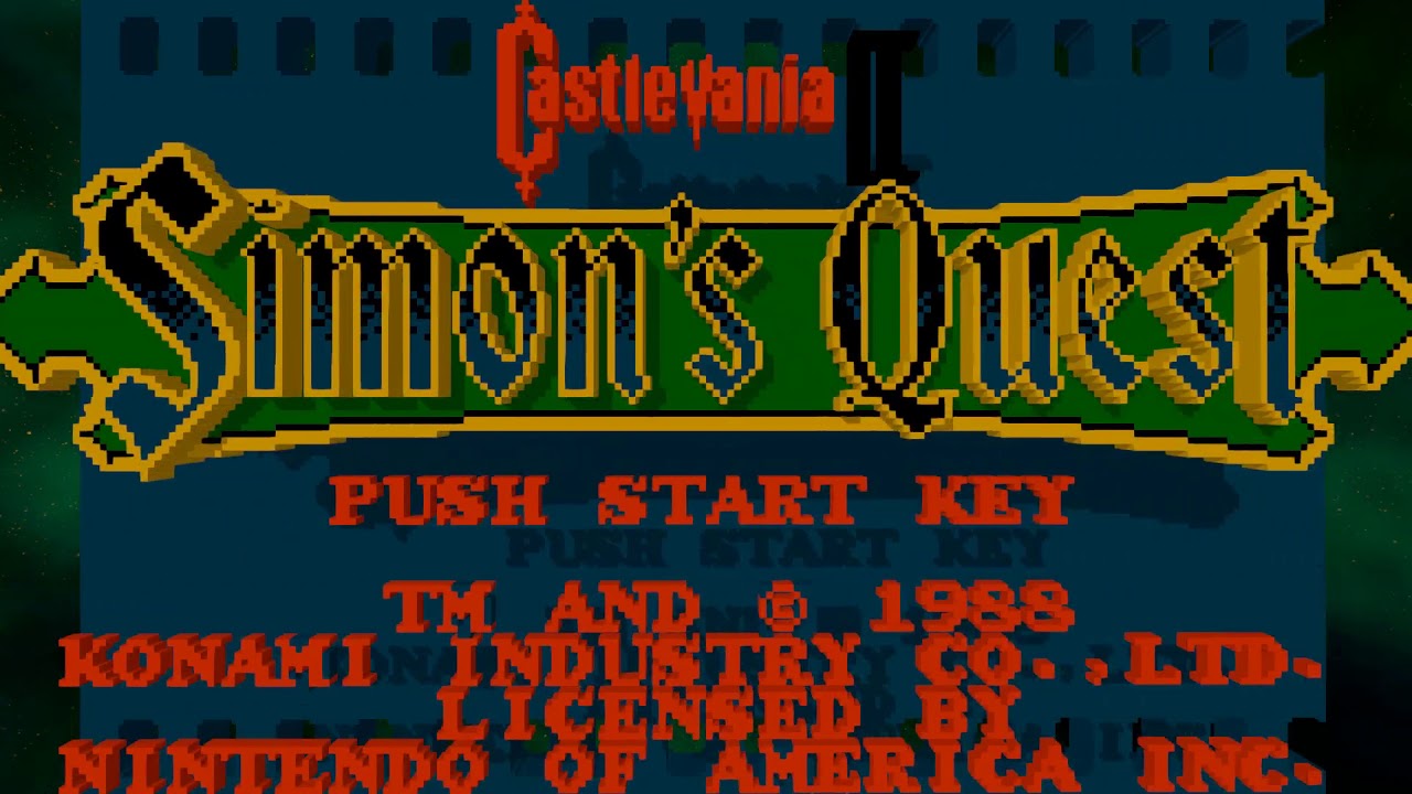 Castlevania II - Start Screen - YouTube