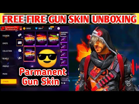 Free Fire Gun Skin Unboxing New Video || Free Fire Parmanent Gun Skin ...