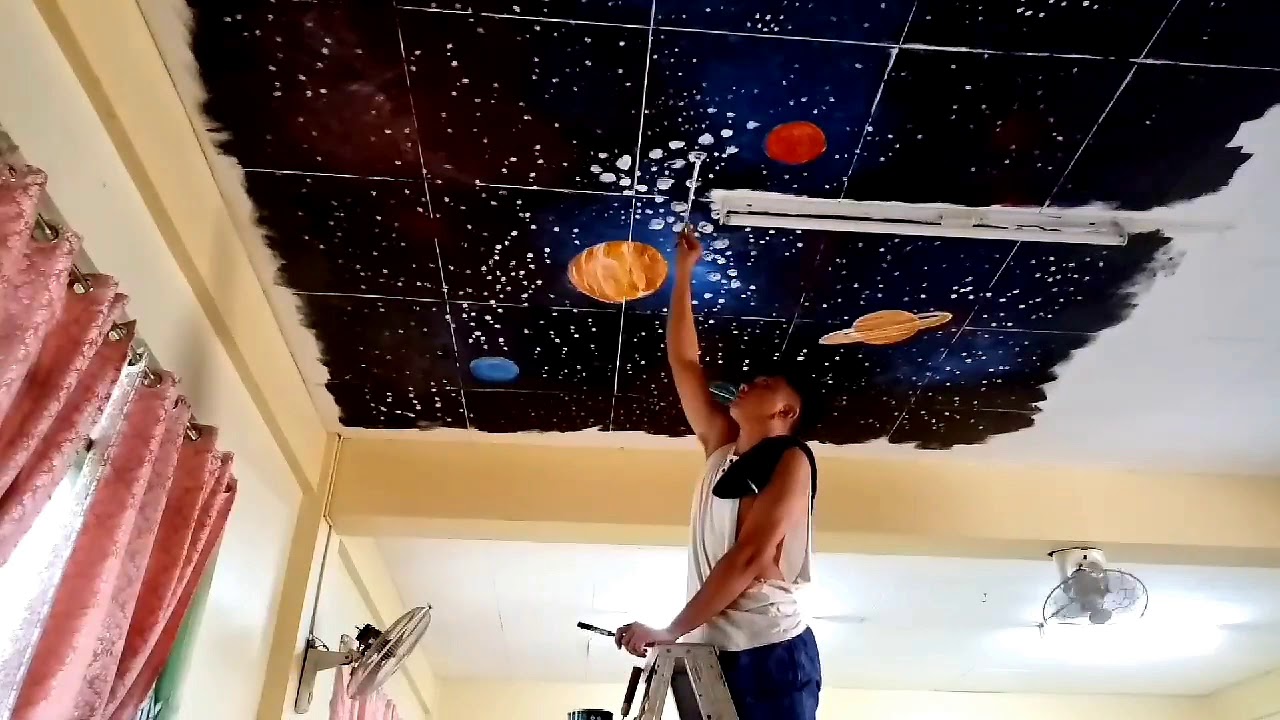 Solar System Mural Painting (Time-lapse video process) - YouTube