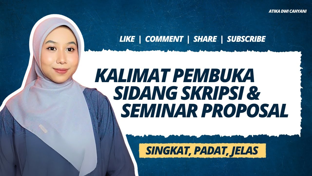 Kalimat Pembuka atau Opening Presentasi Sidang Skripsi atau Seminar ...