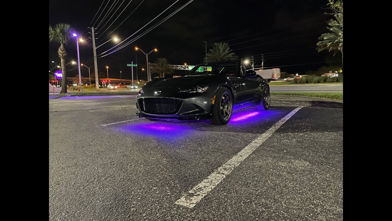 putting some underglow on my nd miata - YouTube
