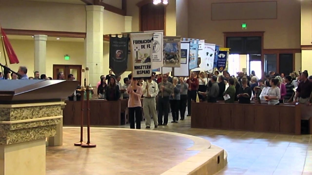 St. Vincent de Paul stewardship banner processional - YouTube