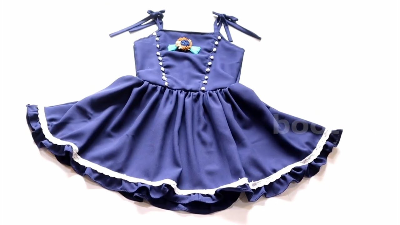flared panel baby frock cutting and stitching | baby frock design ...