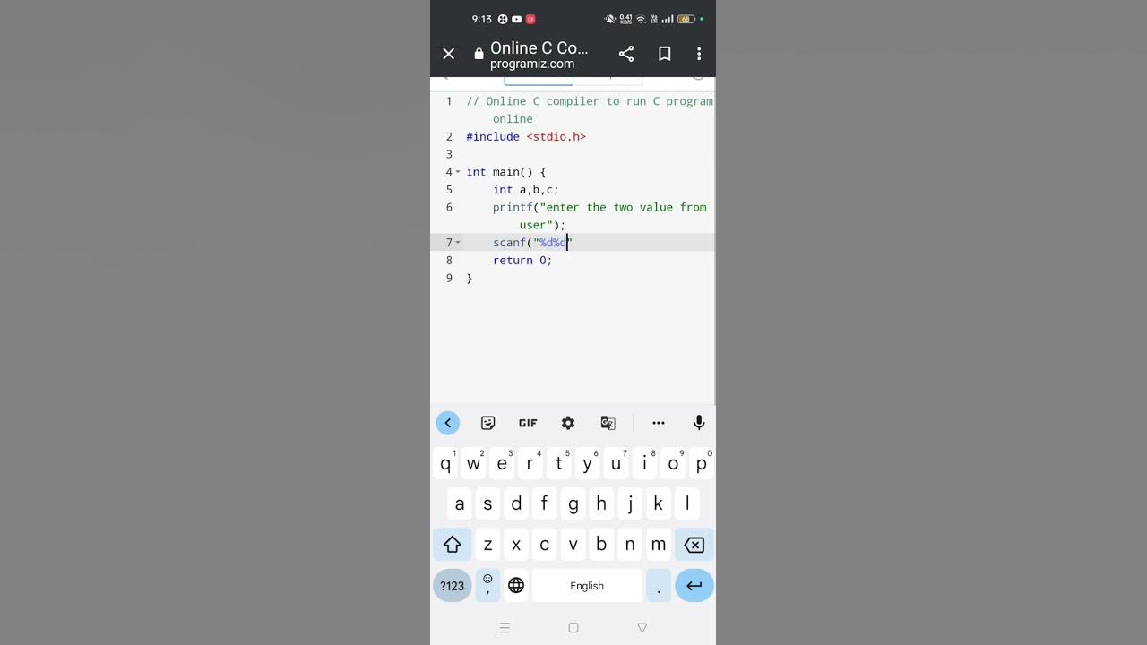 🙏 💗swaping Of Two Variables Using Third Variable In C Language Youtube