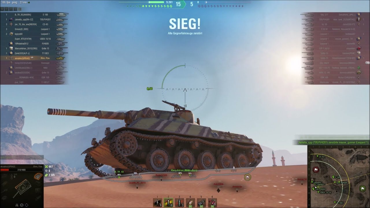 "RHM PZW" map WADI - WOT deutsch "WORLD of TANKS" . kaum TARNUNG ...