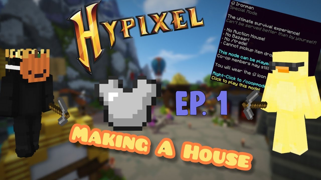 Making A House In Hypixel Skyblock | Minecraft | PT 1 - YouTube