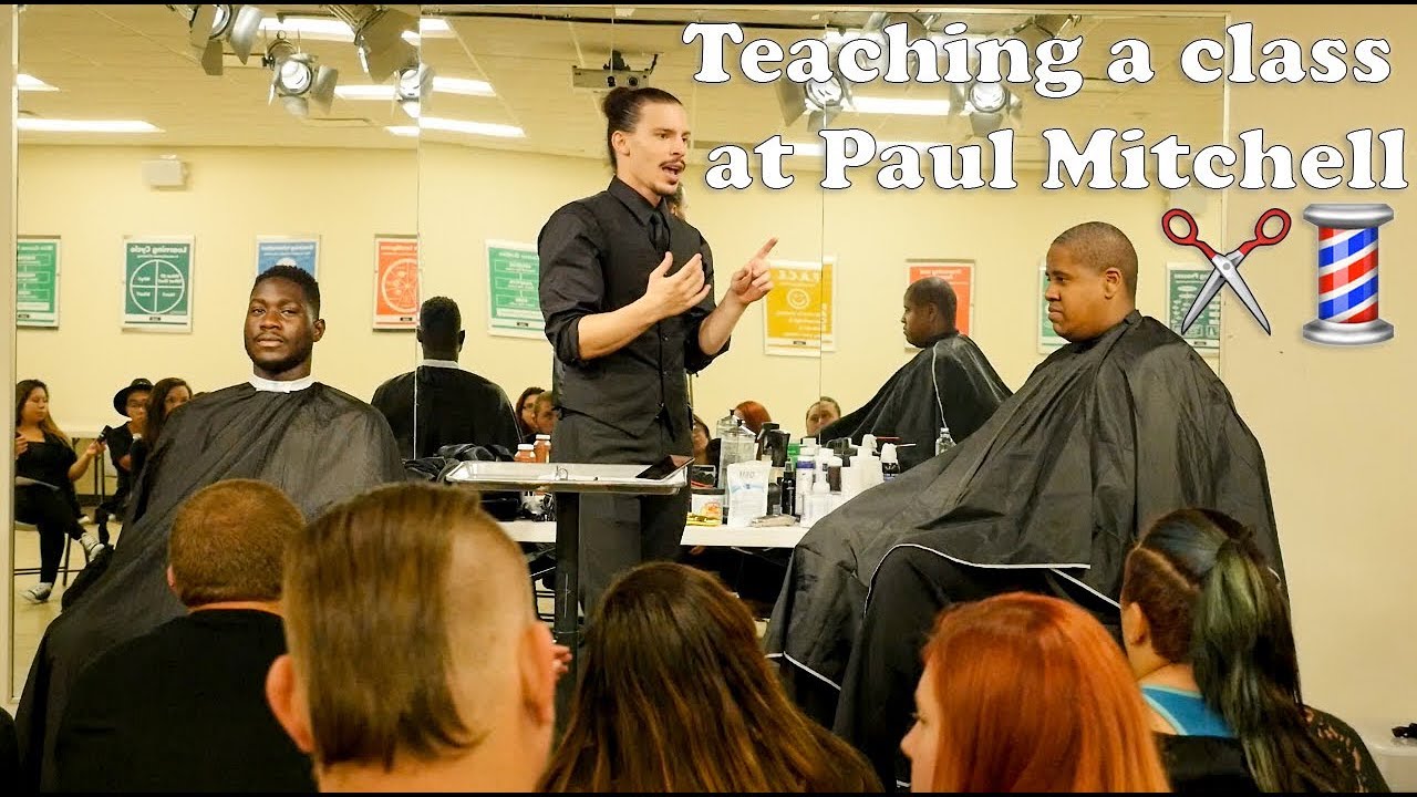 Teaching a Barber Class at Paul Mitchell - YouTube