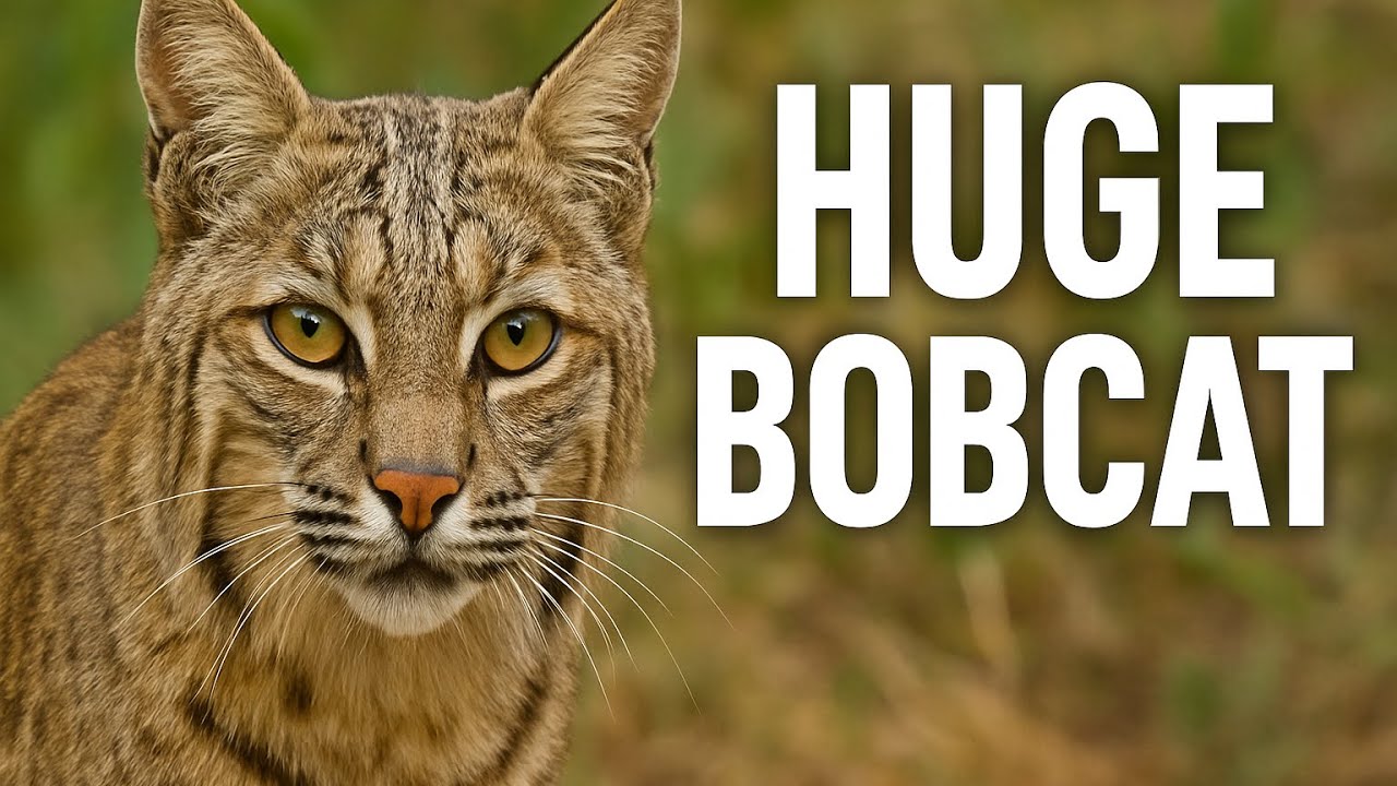 Huge Bobcat Sighting | Rare Close Up Wildlife Video - YouTube