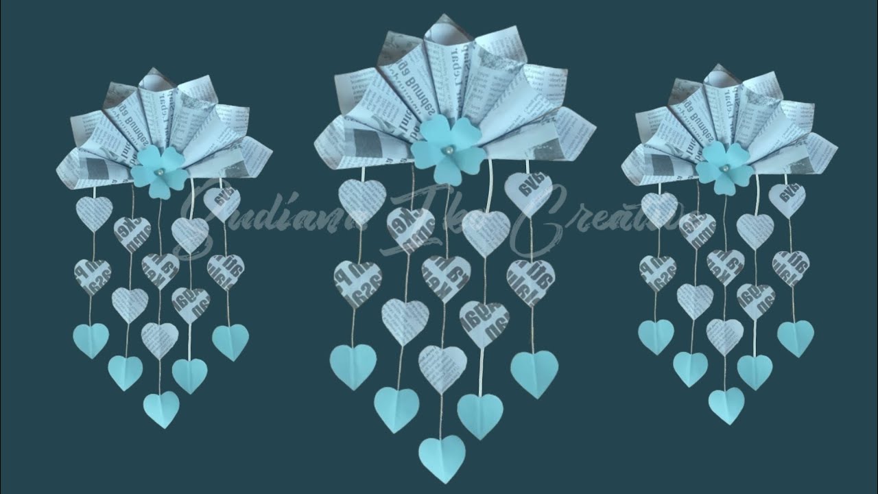 Keren!!! Cara Membuat Hiasan Dinding Love Dari Koran Bekas, Ide Kreatif ...