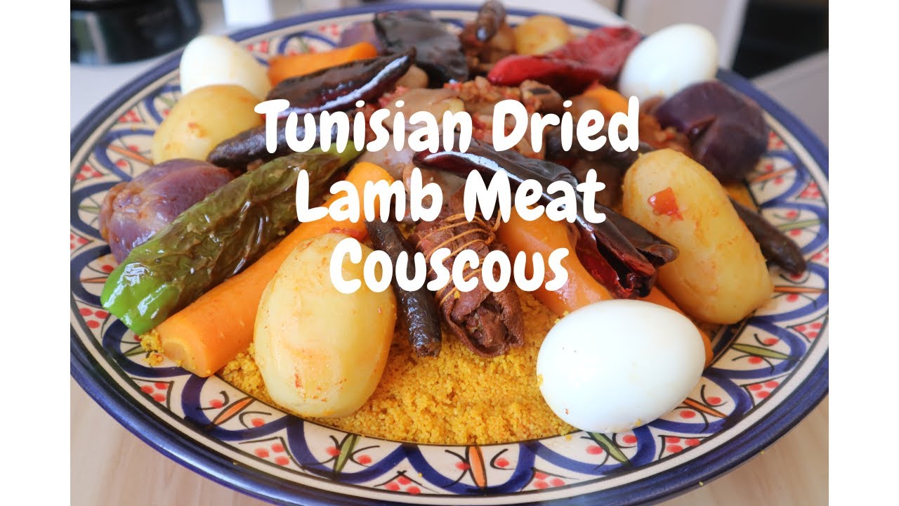 Tunisian Dried Lamb Meat Couscous / كسكسي بالقديد / Kosksi bel 9adid 🌶️ ...