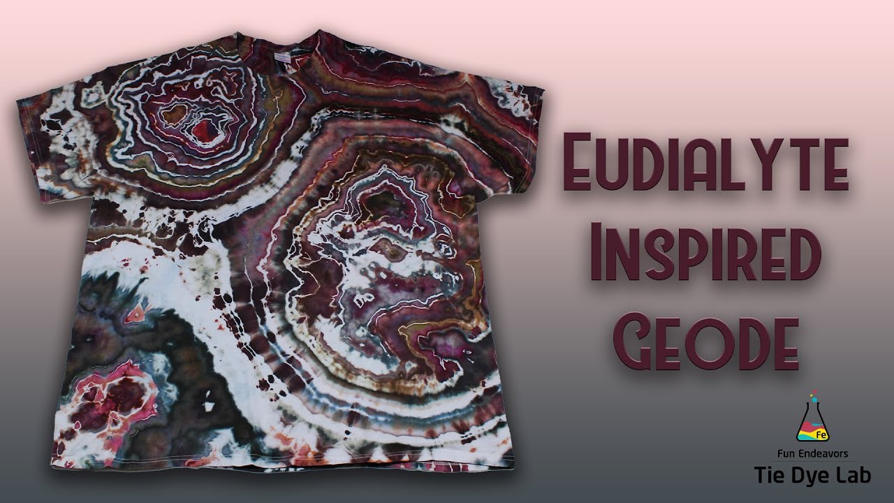 Tie Dye Designs: Eudialyte Inspired Ice Dyed Geode - YouTube