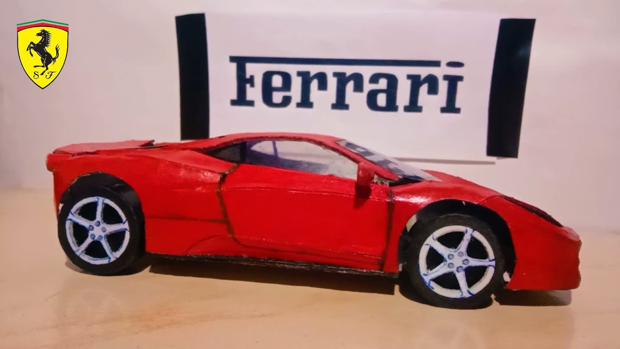 How to make car with cardboard || Ferrari 458 Italia || Cardboard car ...