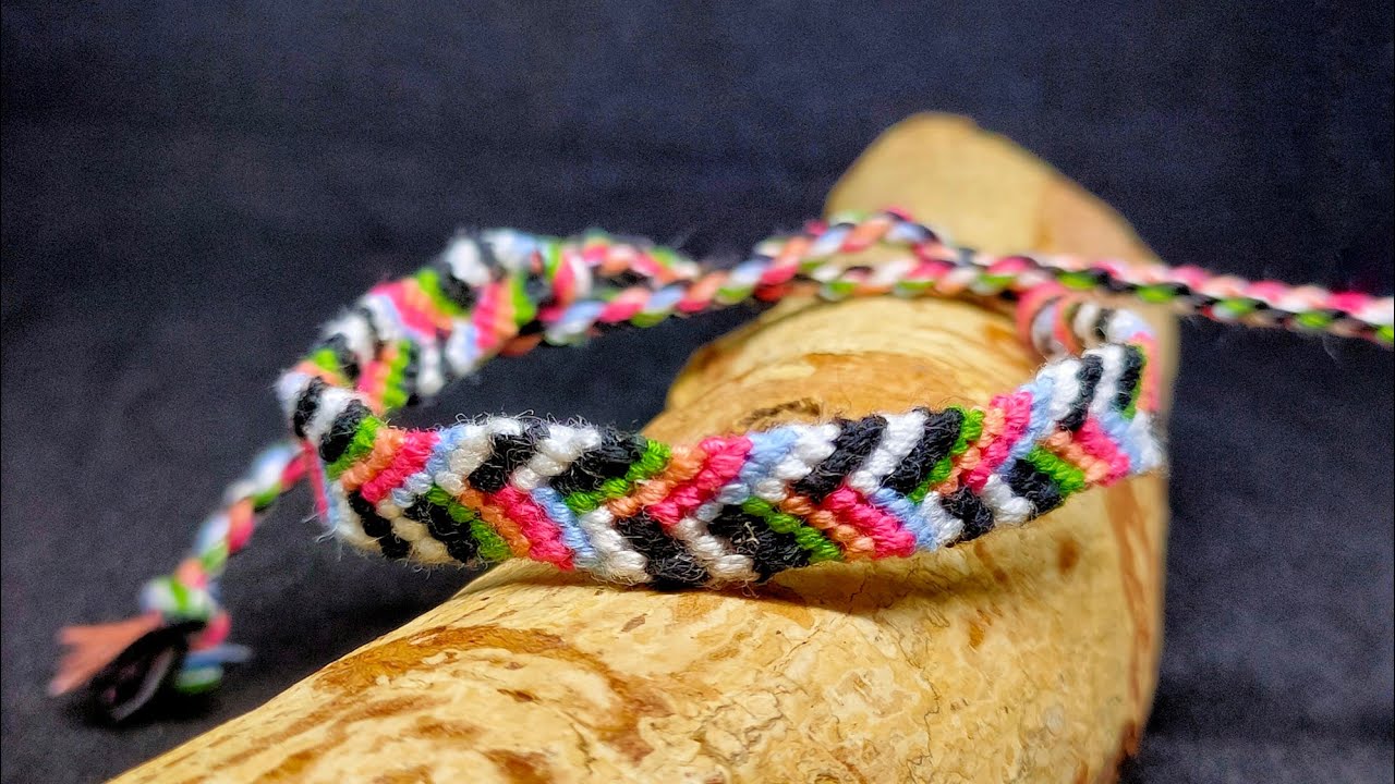 Cara Mudah Membuat Gelang Dari Benang 04 | Gelang Persahabatan | Gelang ...