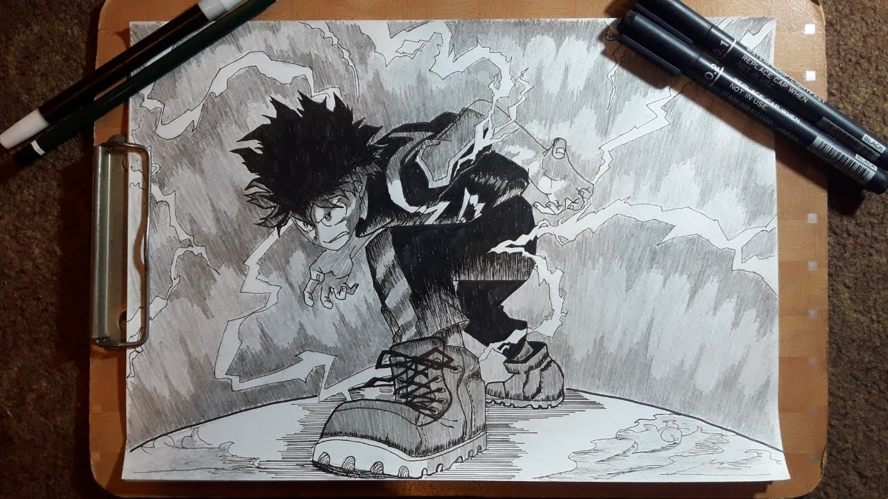 Speed Drawing deku | boku no hero academia | menggambar deku - YouTube