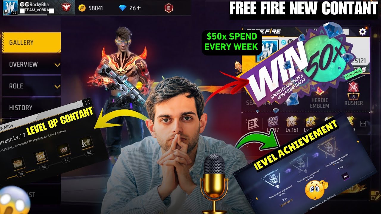 NEW LEVEL UP GLITCH //LEVEL ACHIEVEMENT MISSION 😮//FREE FIRE WORLD CUP ...