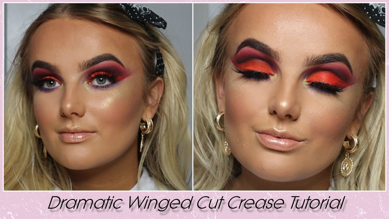 Dramatic Winged Cut Crease Tutorial | JESSICA TRANT - YouTube