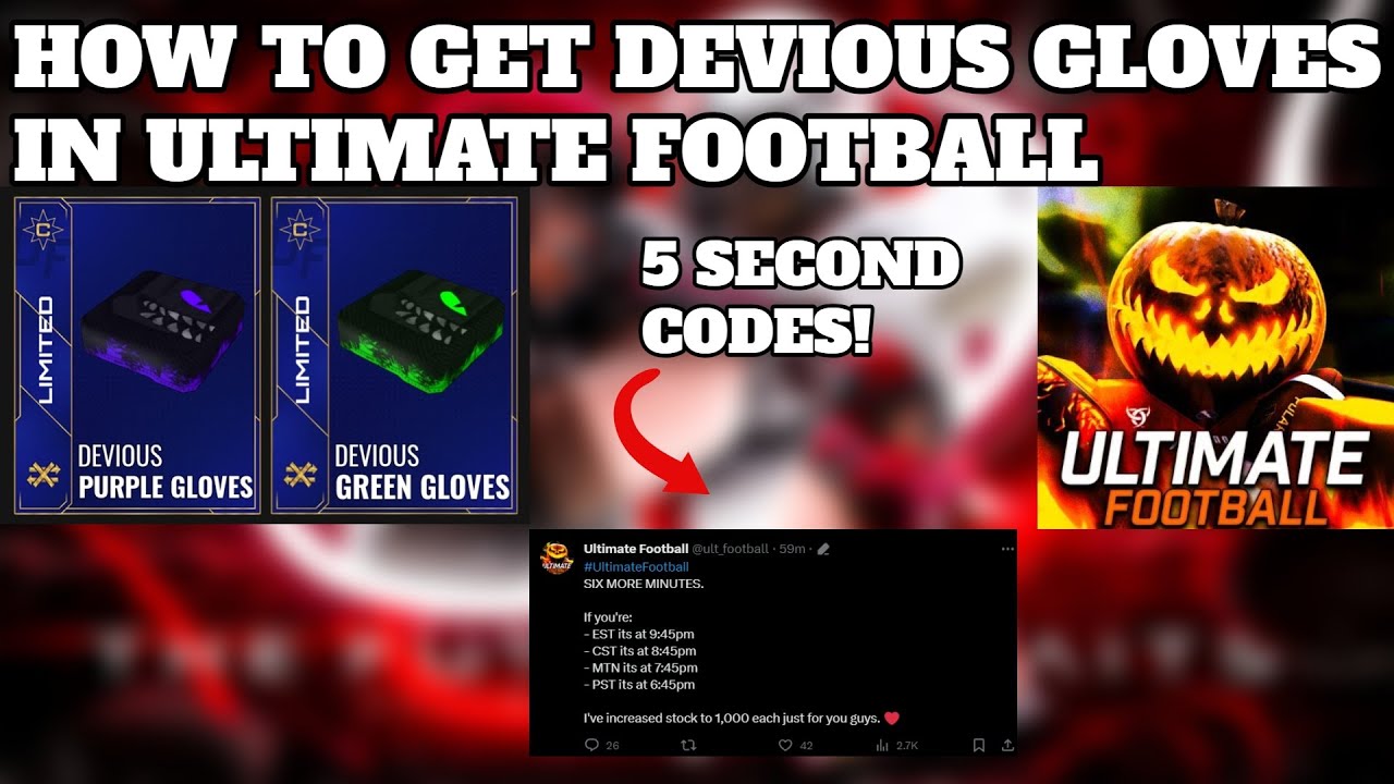 👽 HOW TO GET SECRET DEVIOUS GLOVES IN ULTIMATE FOOTBALL! 👽 - YouTube