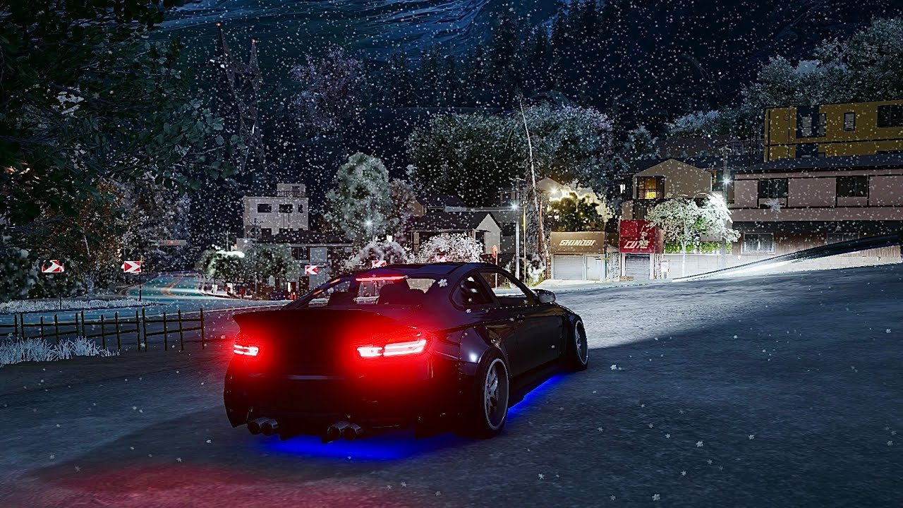 *BMW M4* Snowfall + Early Morning Relaxing Drive (no hud)😴l CarX Street ...