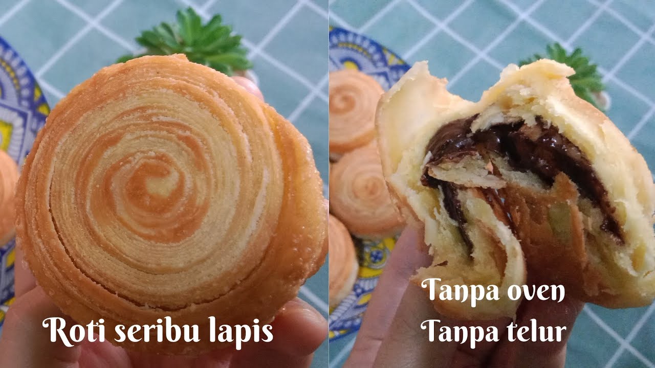 Roti seribu lapis | tanpa oven tanpa mixer dan tanpa telur - YouTube