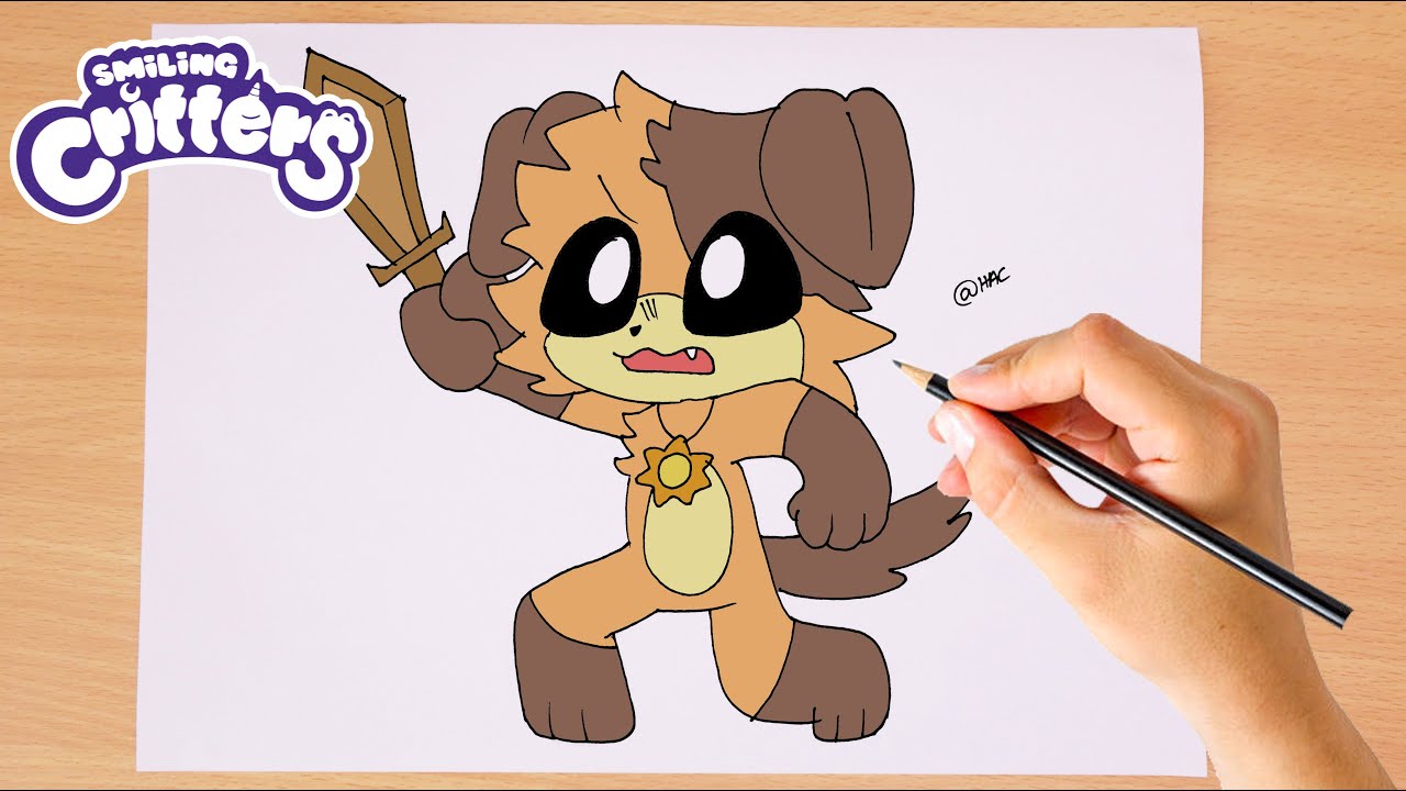 Drawing Dog Day holding Sword | How to draw Dog Day | Poppy Playtime ...