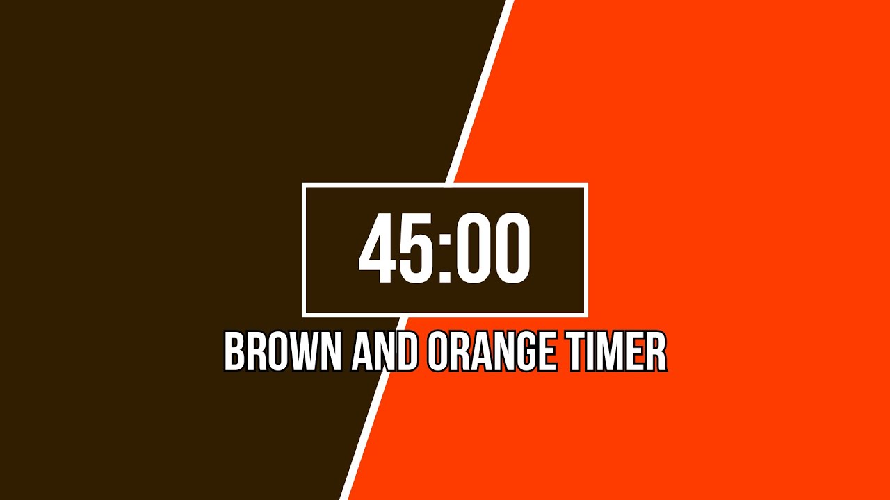 45 Minute Brown and Orange Timer - YouTube