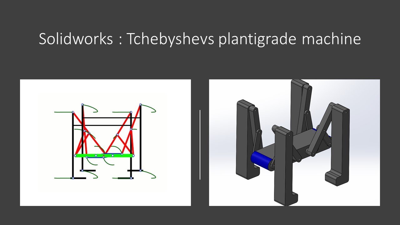 Solidworks : Tchebyshevs plantigrade Mechanism - YouTube
