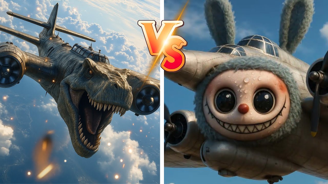 Nuclearo Dinossauro VS Bombardiro Labubino - YouTube