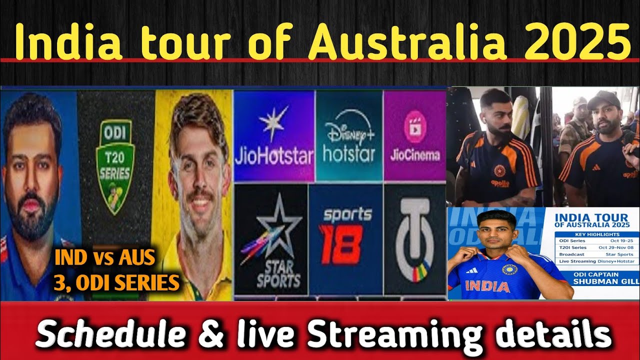 India tour of Australia 2025 | 3 ODI Match, Schedule & Live Streaming ...